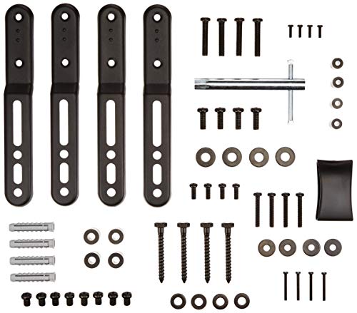 Amazon Basics Full Motion Articulating TV Wall Mount Bracket with Swivel and Tilt Features for 32 to 80" TVs and Flat Panels up to 130 Lbs, Black