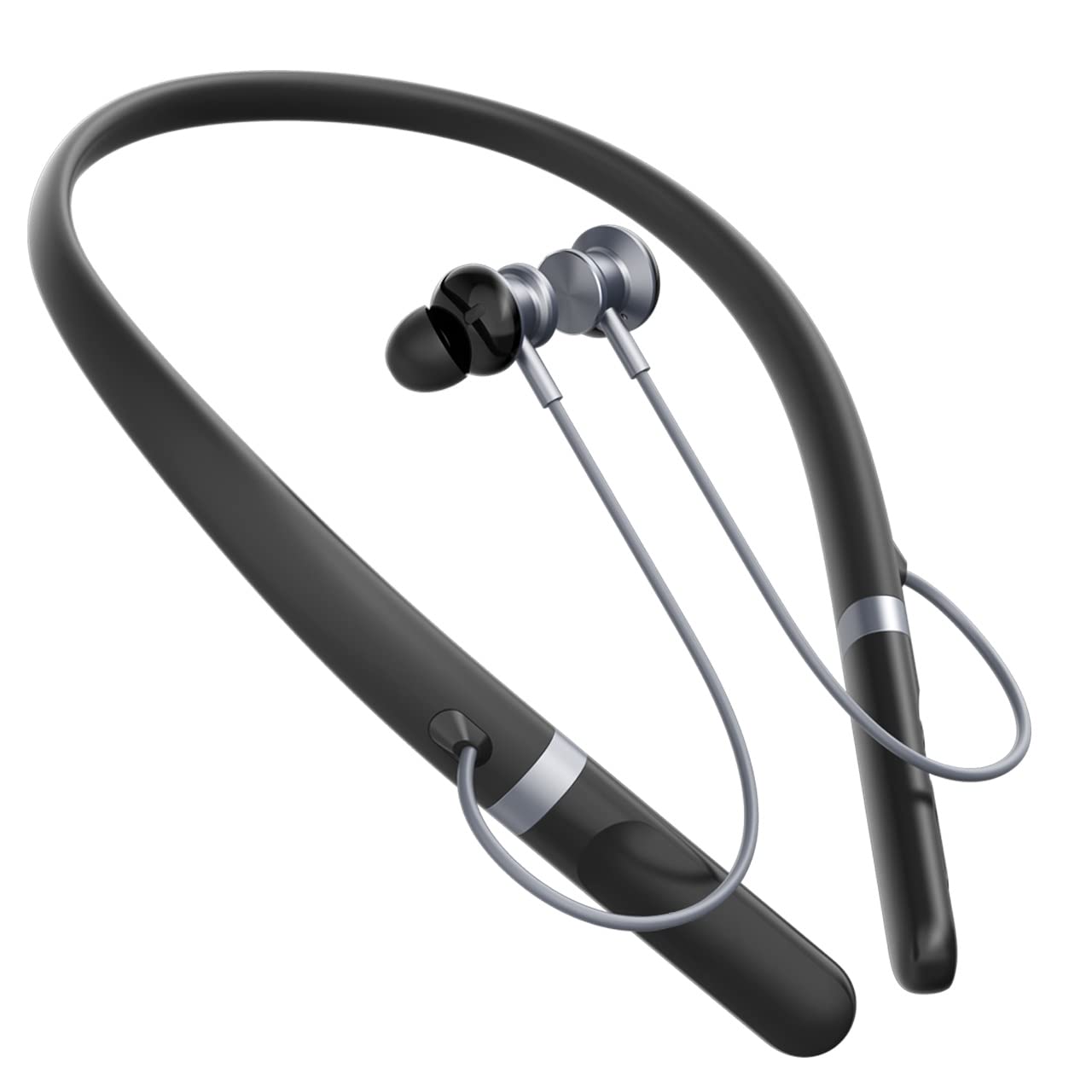 Bluetooth 5.2 Neckband Headphones Around the Neck Bluetooth Earphones with 35H Playtime, Noise Cancelling Wireless Neckband Earbuds USB-C Fast Charging/IPX8 Waterproof/Magnetic Design, for Sport