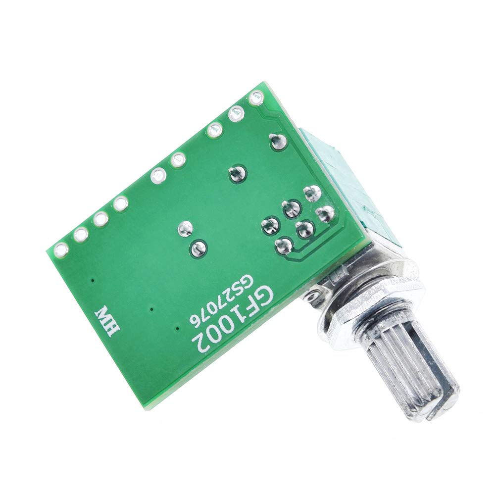 DAOKI 6PCS PAM8403 3W+3W Digital Power Amplifier Board DC 5V Dual Channel Stereo Power Amplifier Module with Volume Control Potentionmeter with 6PCS Knob Cap, 3PCS 3.5mm Audio Jack Cable