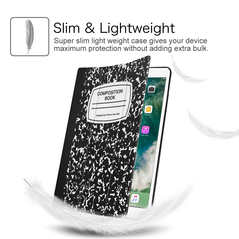 Fintie Case for iPad Pro 12.9 (2nd Gen) 2017 / iPad Pro 12.9 (1st Gen) 2015 - [SlimShell] Ultra Lightweight Standing Protective Cover with Auto Wake/Sleep, Composition Book Black