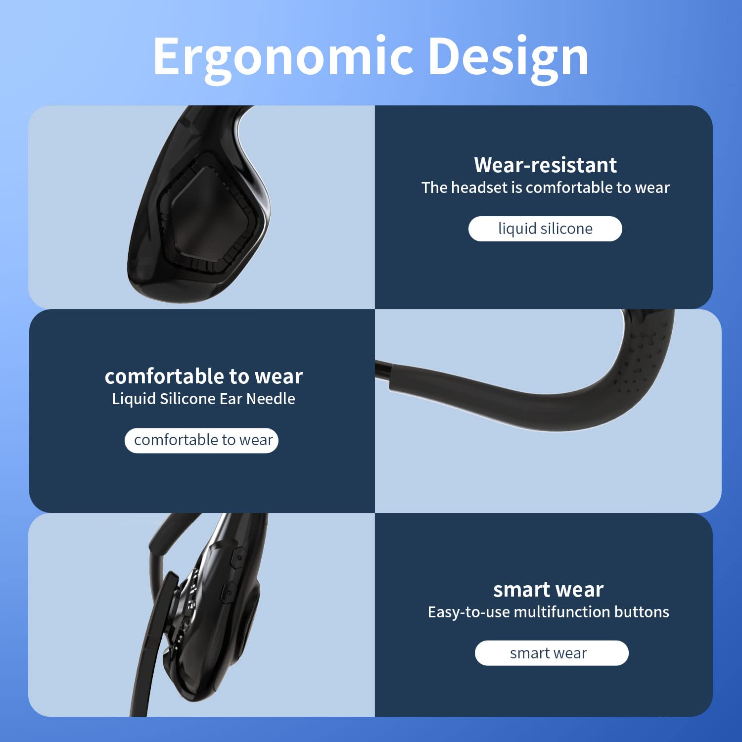 Bluetooth Headset V5.2, Wireless Headset with CVC8.0 Dual Mic Noise Cancelling Bluetooth Earpiece 150 Hrs Standby Time Hands-Free Bluetooth Earphones for Cell Phone iPhone Business/Workout/Driving