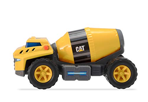 CAT Construction Toys, Future Force Cement Mixer Toy, with Lights and Sounds, Ages 3+ Yellow - Electro-Power Sounds, Next-Gen Glow Effects, Articulated Features - Indoor/Outdoor Play!