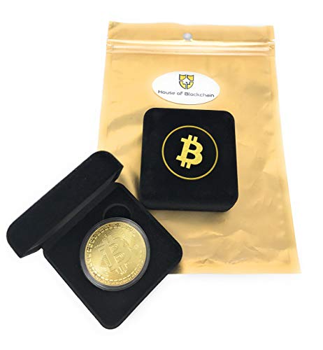 Bitcoin Coin in Luxury Showcase Edition Box: Limited Edition w/Crypto Coin Display Case - Physical Bitcoin - Bitcoin Gifts - Cryptocurrency Coin w/Realistic Details - Desk Home Office Idea