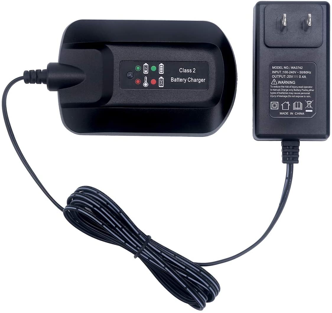 WA3742 Battery Charger for Worx 20V MAX Lithium PowerShare Battery WA3520 WA3525 WA3578 WA3732 WA3875 WA3881 WA3512.1