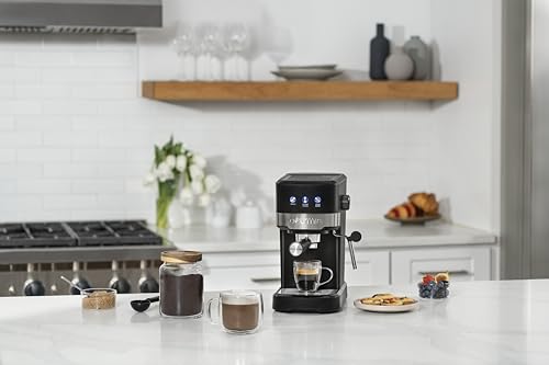 Gourmia 15-Bar Espresso Maker with Powerful Frothing Wand with 1.2L Removable Water Reservoir, Black