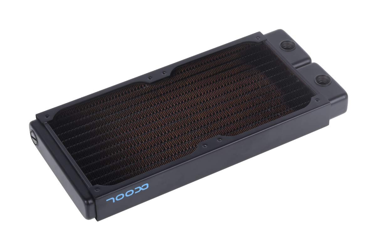 Alphacool NexXxos ST30 Full Copper 240mm Radiator V.2, 120mm x 2, Dual Fan, Black