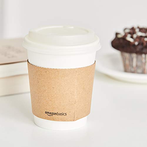 Amazon Basics Kraft Cup Sleeve for 10 and 12oz paper cup, 1,000-Count, Brown