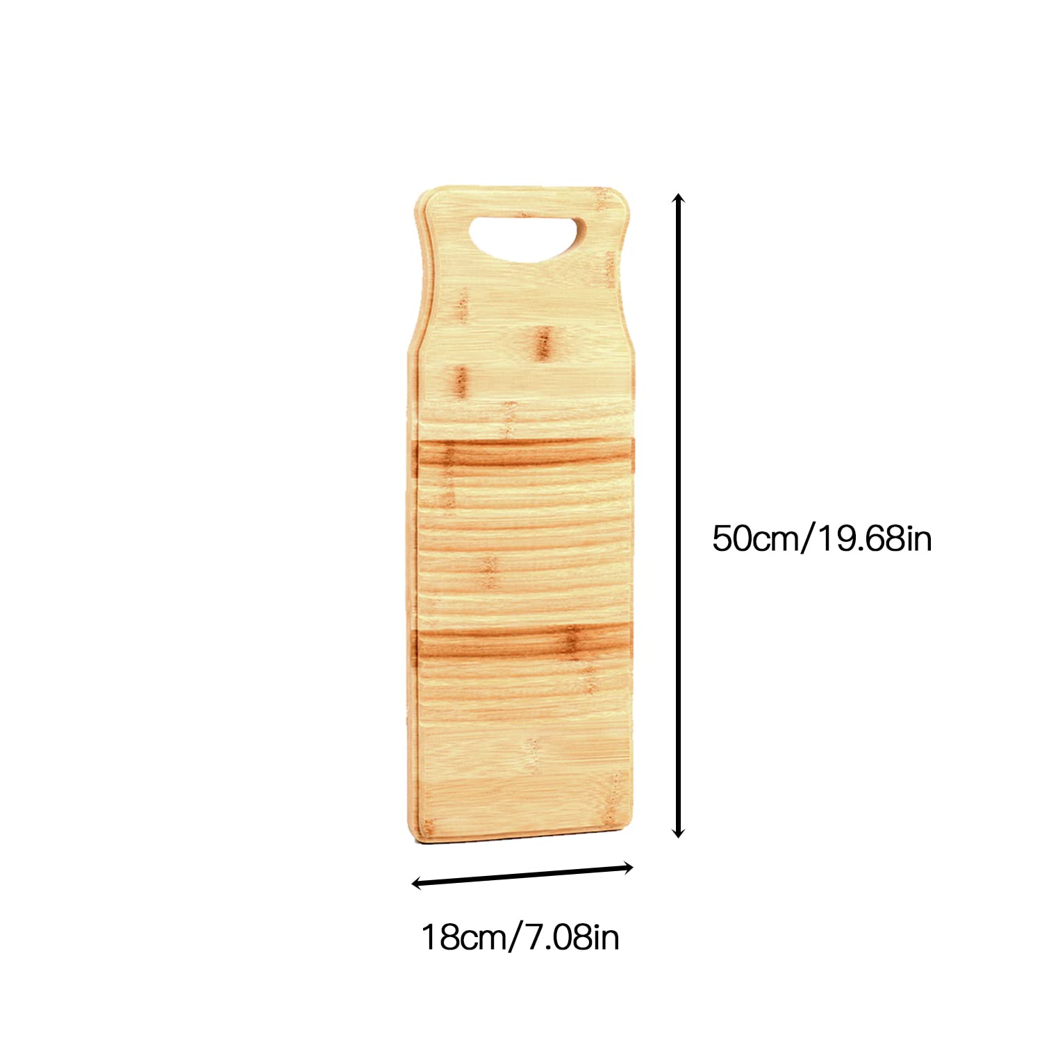 awagas 20"x7" Natural Bamboo Washboard Laundry Washboard Hand Washing Board,Washing Clothes Board Old Fashioned Hand Wash Board for Shirts Underwear Clean Home Laundry Supplies-(M)