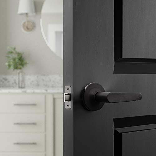 Amazon Basics Straight Door Lever, Passage, Oil Rubbed Bronze