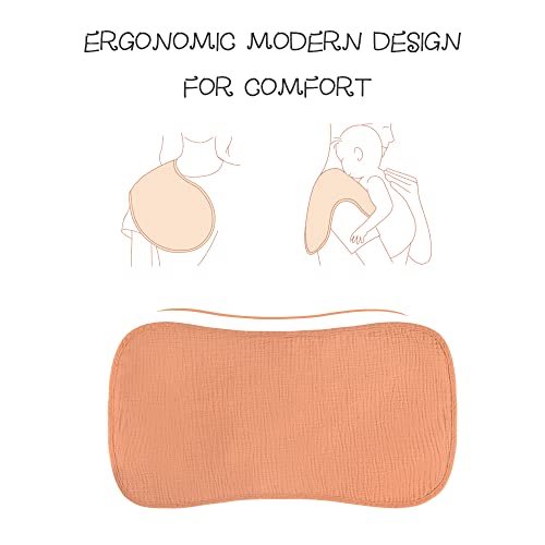 Konssy Muslin Baby Burp Cloths Sets for Unisex- 6 Pack Large 100% Cotton Burping Clothes for Newborn,Baby Girls and Boys
