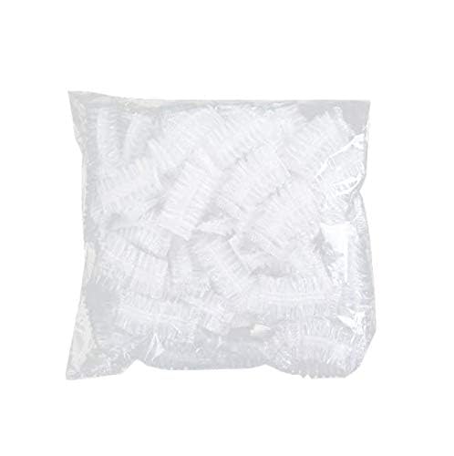 DNHCLL 100PCS Ear Protector Caps Disposable Elastic Clear Shower Water Ear Covers Large For Hair Dye, Shower, Bathing Ear Cover Caps,Spa Home Use Hotel and Hair Salon