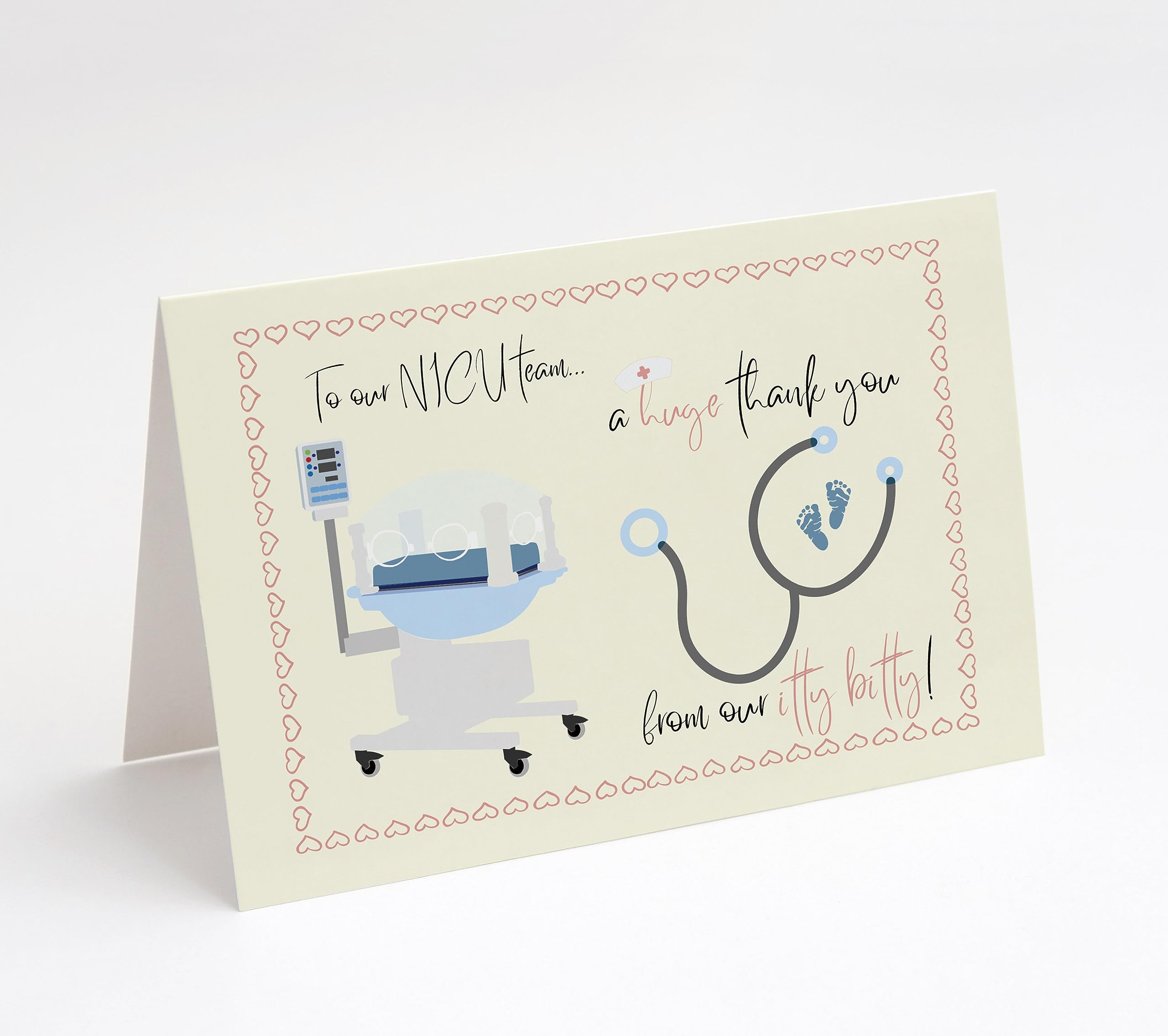 M Market On Mainstreet Special Thank You Card, 5"x7" Greeting Card w/Envelope, Made in the USA (NICU Thank You)