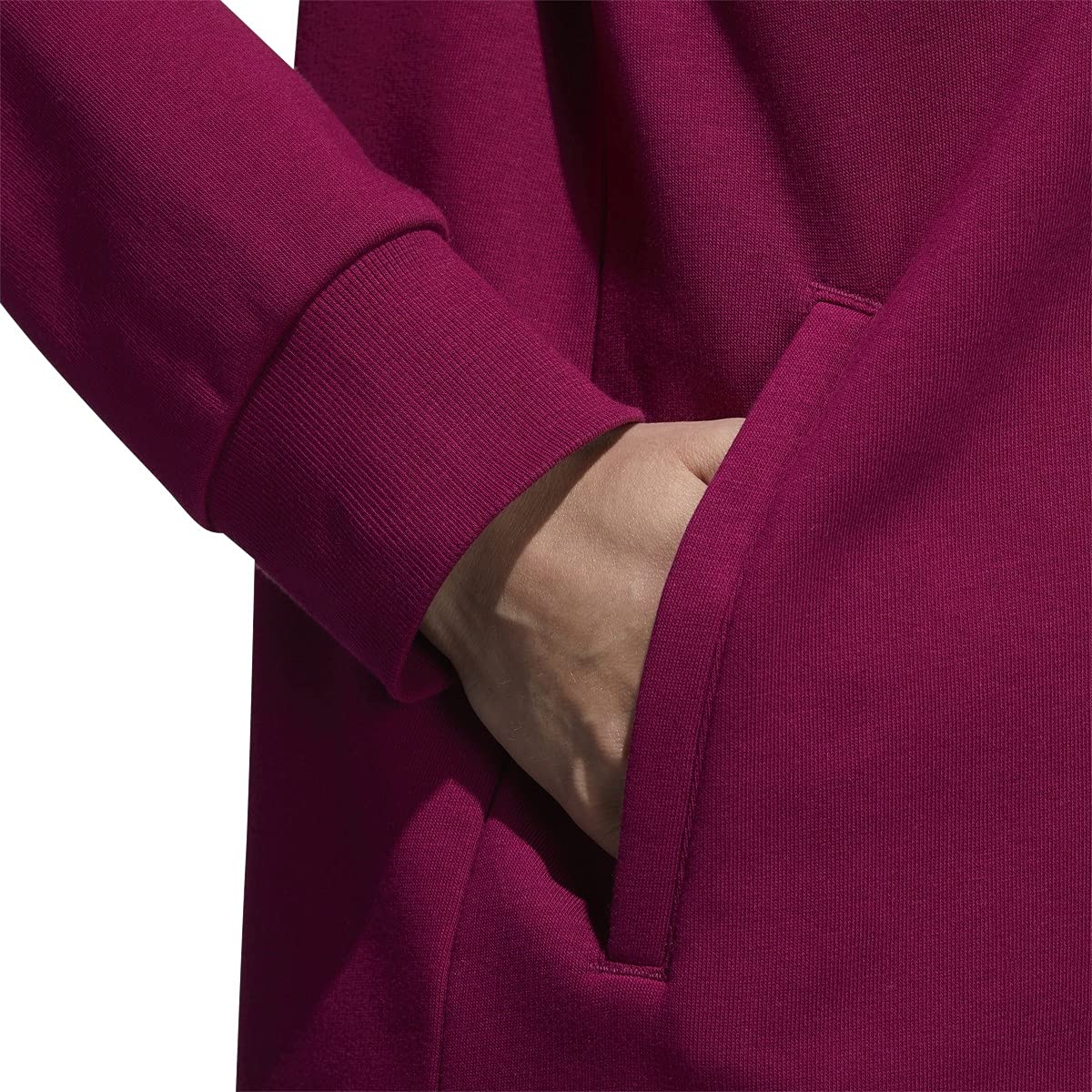 adidas womens Essentials Comfort Elongated 1/4 Zip Pink X-Small