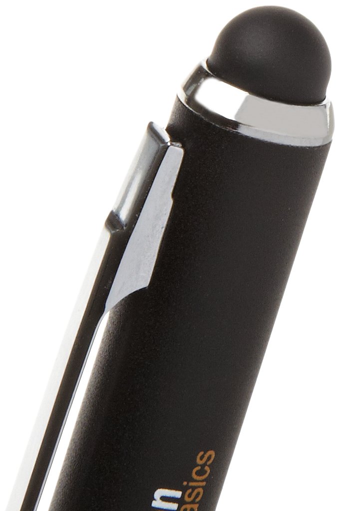 Amazon Basics Multi-tip Stylus Tablet Pen for Touchscreen Devices - Black, 4-Pack