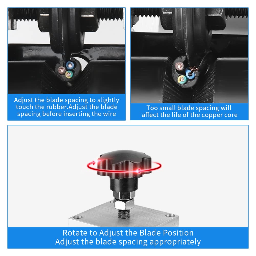 Anbull Wire Stripping Machine Hand Crank Automatic Drill Operated Aluminum Alloy Cable Wire Stripper Machine for Recycling Scrap Copper Wire