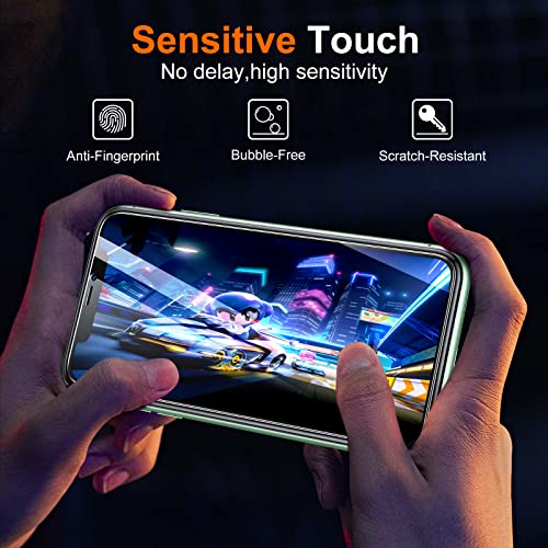 UniqueMe for iPhone 11 Screen Protector, [2+2 Pack] 2 Tempered Glass and 2 Camera Lens Protector 9H Hardness [Precise Cutout] Bubble Free - Clear