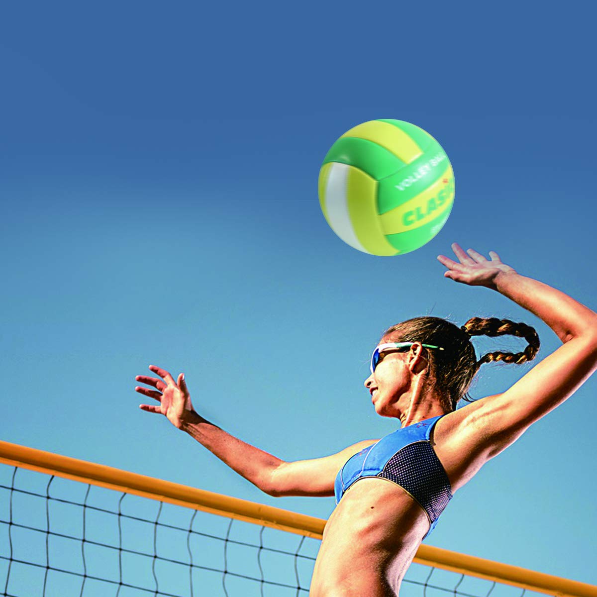 Actvivid Clasico Outdoor Beach Volleyball Gifts for Childs,Come with Pump and Needle (Yellow)