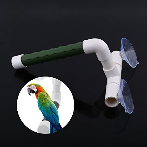 Parrot Bath Perch,Bird Perches Parrot Budgie Foldable Suction Cup Window Shower Bath Wall Paw Grinding Stand Toy