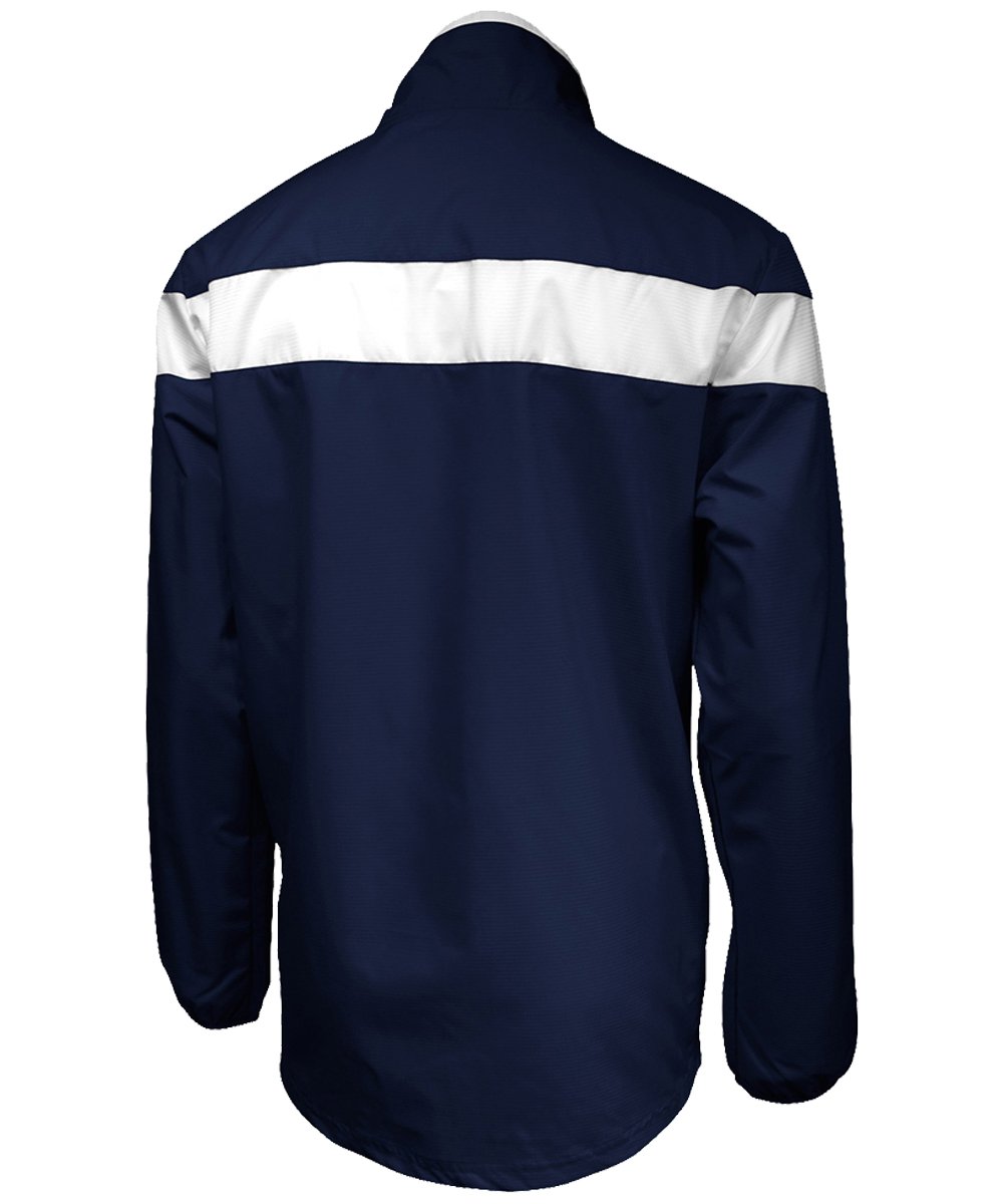 adidas Mens Shockwave woven 1/4 Zip Jacket, Collegiate Navy/White, Small