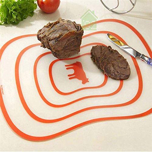 NEIDE 1Pcs Flexible Plastic Chopping Block Cutting Board dboard Non-Slip Frosted Cutting Block 15 * 20CM-Russian Federation,Yellow (Color : Green, Size : Russian Federation)