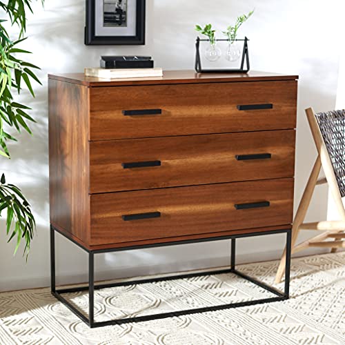 Safavieh Home Collection Marquise Brown 3-Drawer Storage Living Room Bedroom Chest CHS5002A