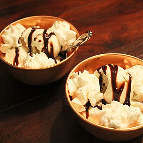 Alchemade Set of 2 Copper Ice Cream Bowls - 100% Pure Copper Bowls For Your Copper Kitchenware & Copper Dishware Collection - For Everyday Kitchen Use Or As A Metal Decorative Bowl