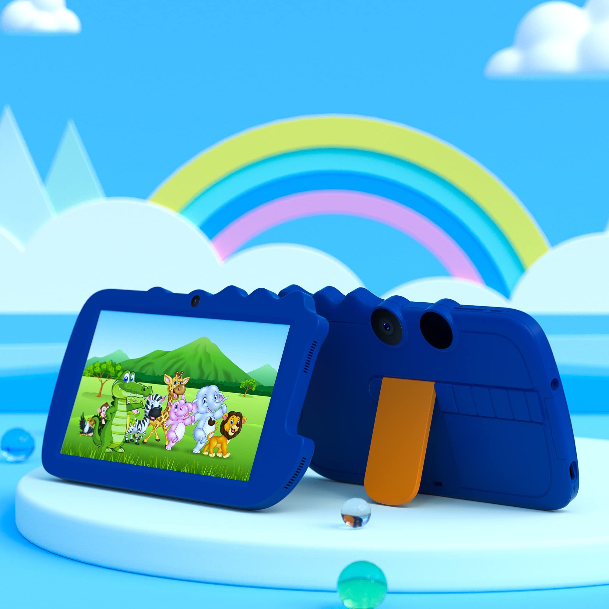 ATOZEE Kids Tablet, Toddler Tablet, 7" Tableta for Boys Girls, 32GB Android 11 Tablet, 2GB RAM WiFi Dual Camera IPS Safety Eye Protection Screen, Parental Control APP, Latest Model Kid Tablets