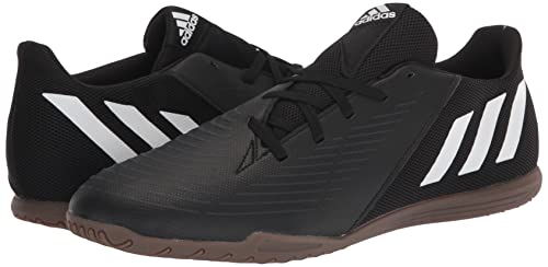 adidas Unisex Predator Edge.4 Indoor Sala Soccer Shoe, Core Black/White/Vivid Red, 11 US Men
