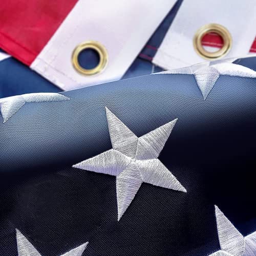 American Flag,US Flag 3x5,American Flags For Outside 3x5,Heavy Duty Durable Flags for Outdoors, Brass Grommets,The Best Embroidered Stars and Sewn Stripes American Flags.