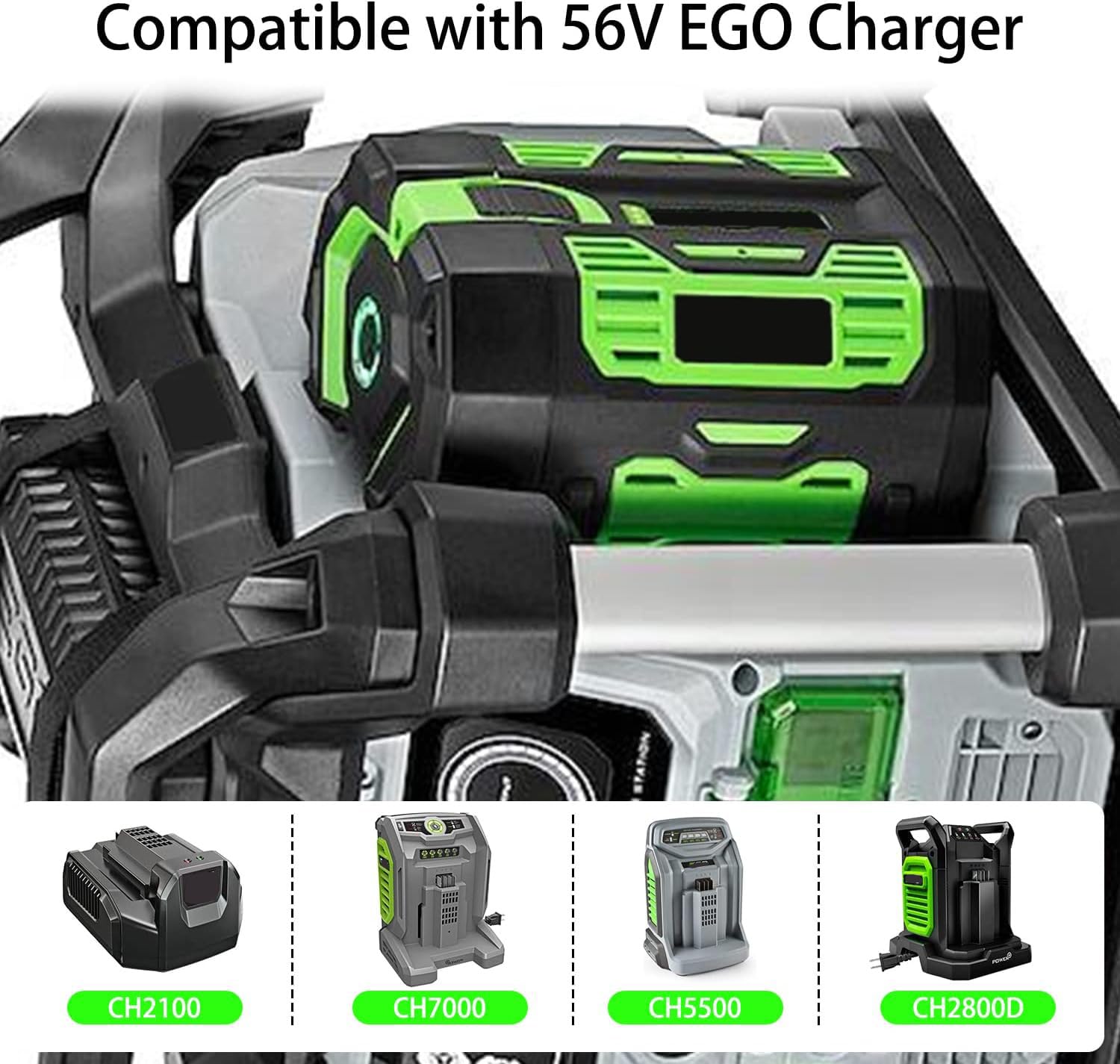DTK Replacement for EGO 56V Battery BA2800 BA4200 BA1400 Compatible with All EGO 56 Volt Power Tools Batteries 5.3Ah