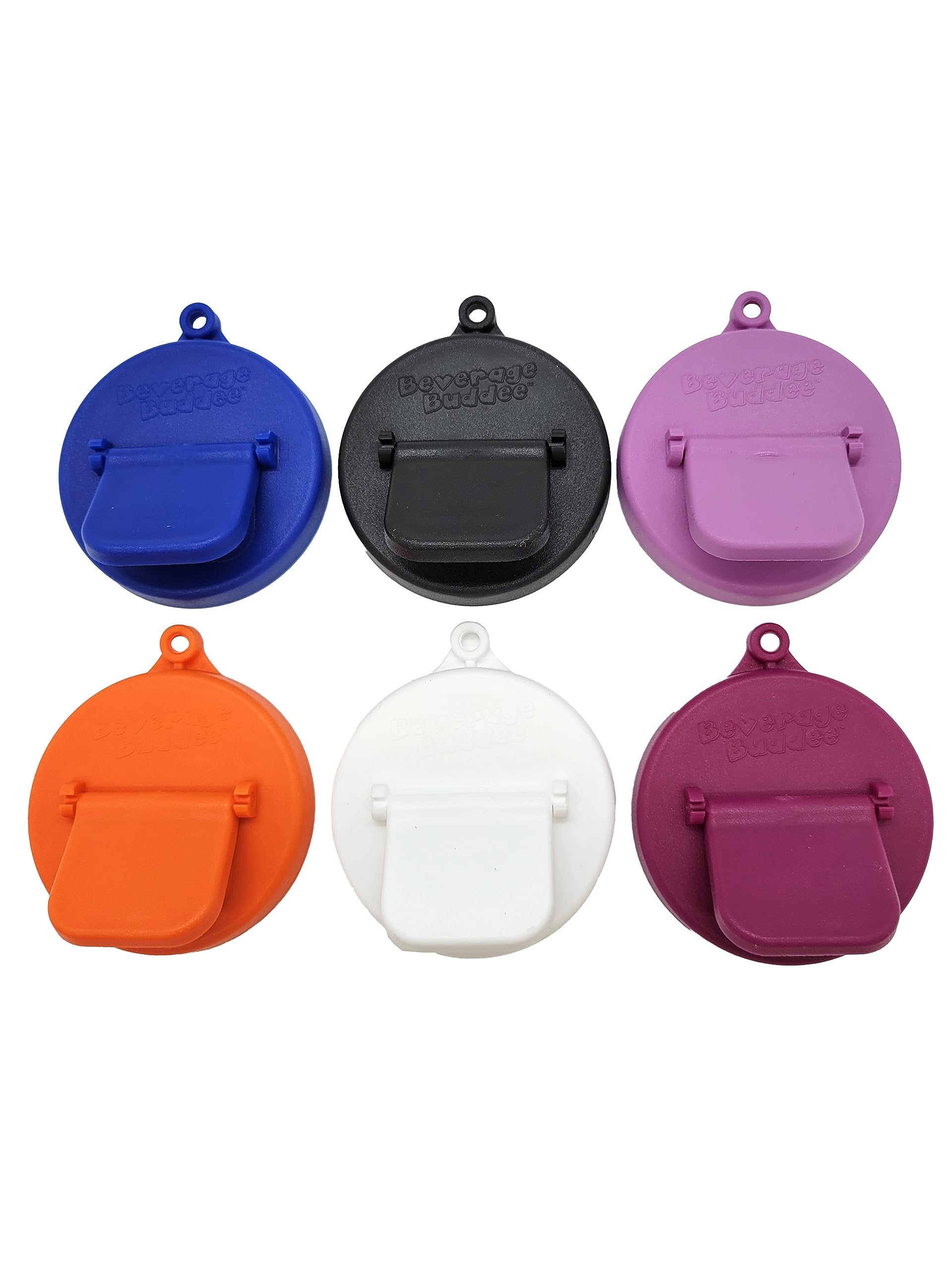Beverage Budde Can Cover - Can Cover For Standard Size Soda/Beer/Energy Drink Cans - Made In The USA - BPA-PCB Free - Assort Colors - 6 pack (Plain)