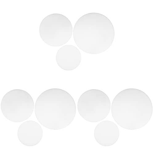 Anneome 9 Pcs Foam Cake Base Diy Cake Circle Cupcake Round Serving Tray Diy Craft Foam Circle Round Cake Pan Cake Circles Decor Fondant Cake Practice Tray Extra Hard Model White