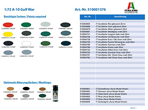 Italeri 1376 1: 72 A-10 Gulf War