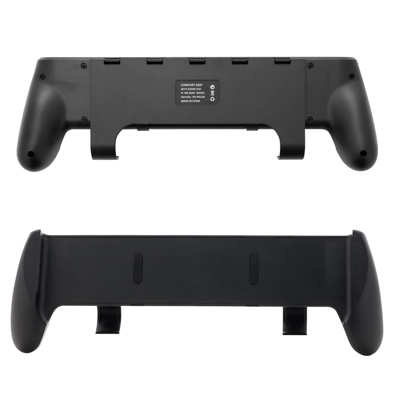 ECHZOVE Switch OLED Grip, Comfortable and Ergonomic Gaming Portable Protective Handheld Grip, Joy Con and Switch OLED Control, Accessories for Switch 2021 with Game Slots and Kickstand - Black