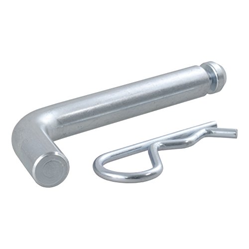CURT 21582 Trailer Hitch Pin & Clip with Grooved Head, 5/8-Inch Diameter, Fits 2 or 2-1/2-Inch Receiver, Clear ZINC