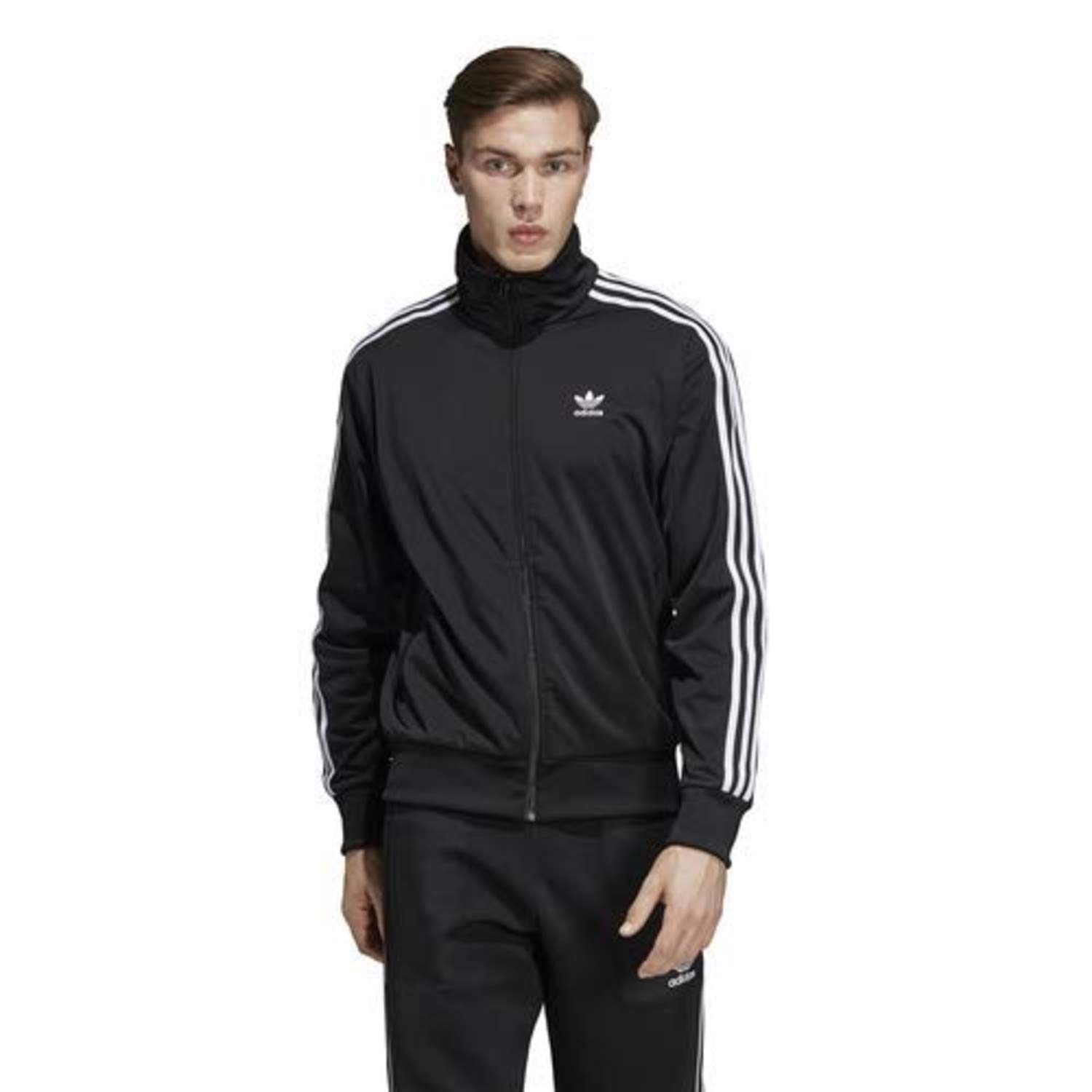adidas Originals Men's Firebird Track Top, Black, M