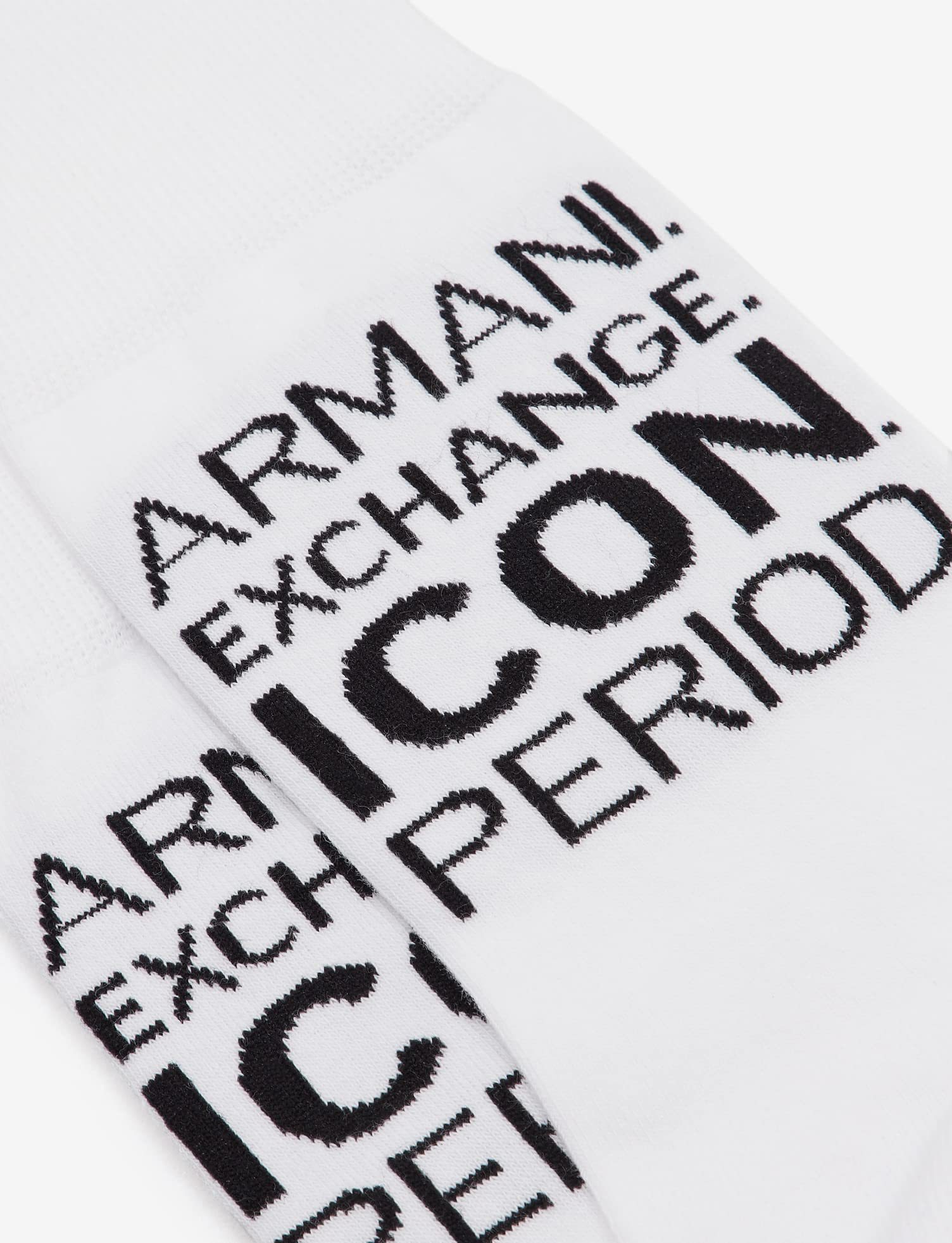 A|X ARMANI EXCHANGE womens Icon Logo Socks, White, One Size US