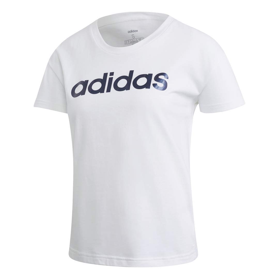 adidas Women's Boxed Graphic Tee, Medium Grey Heather/Black, Medium