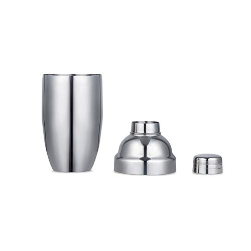 Aolzg Cocktail Shaker, 18oz Martini Shaker, Cocktail Stainless Steel Wine Shaker with Strainer and Lid Top,Drink Shaker, Martini Shaker and Strainer, Cocktail Shaker Set, Shakers Bartending,(550ml)