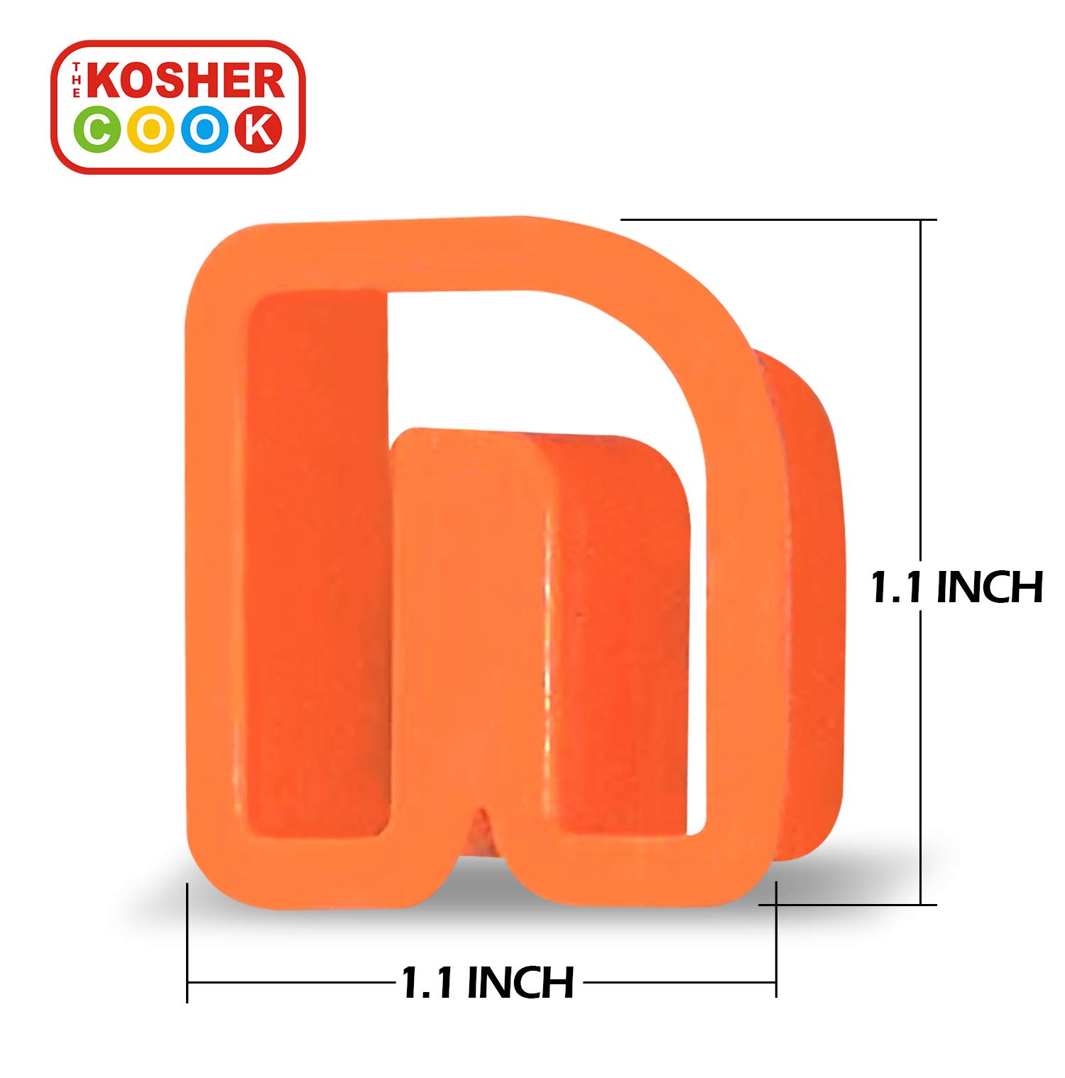 Aleph Bet Cookie Cutter Set – Plastic, Large, 27 Letters of Hebrew Alphabet – Rolled Edges, Hand Wash Only - by The Kosher Cook