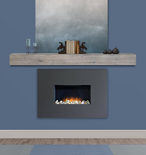 Pearl Mantels 492-60-WEATHER Acacia Wood Fireplace Mantel Shelf, 60", Weathered Finish