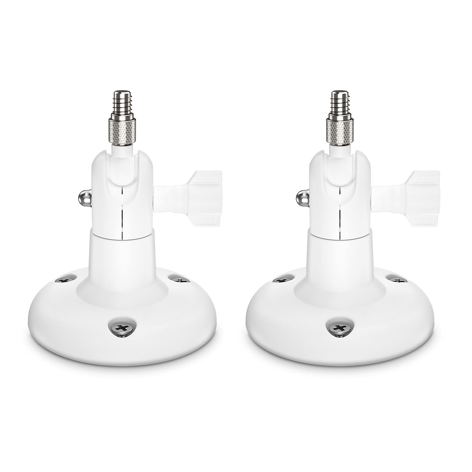 Adjustable Camera Mount Elecguru Stable and Sturdy Compatible with Ar lo Pro/Pro 2/Pro 3/Pro 4/Ultra/Ultra 2/Essentials, Ring Stick Up Cam Battery, EU fy Cam E/2C and Wy ze Cam Pan,2 Pack. (White)