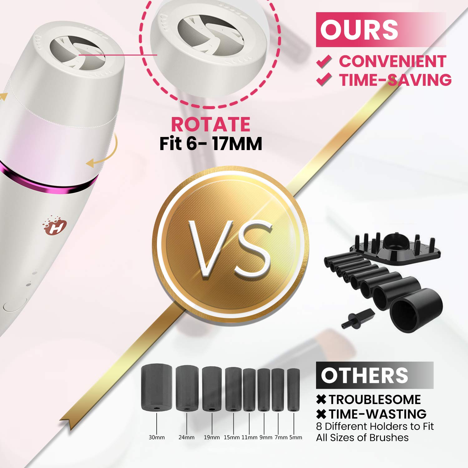 All in 1 Makeup Brush Cleaner, HOPEMATE Electric Makeup Brush Spinner Dryer Cleaning Machine, Cleanse Cosmetics, Dusts of Makeup Brushes