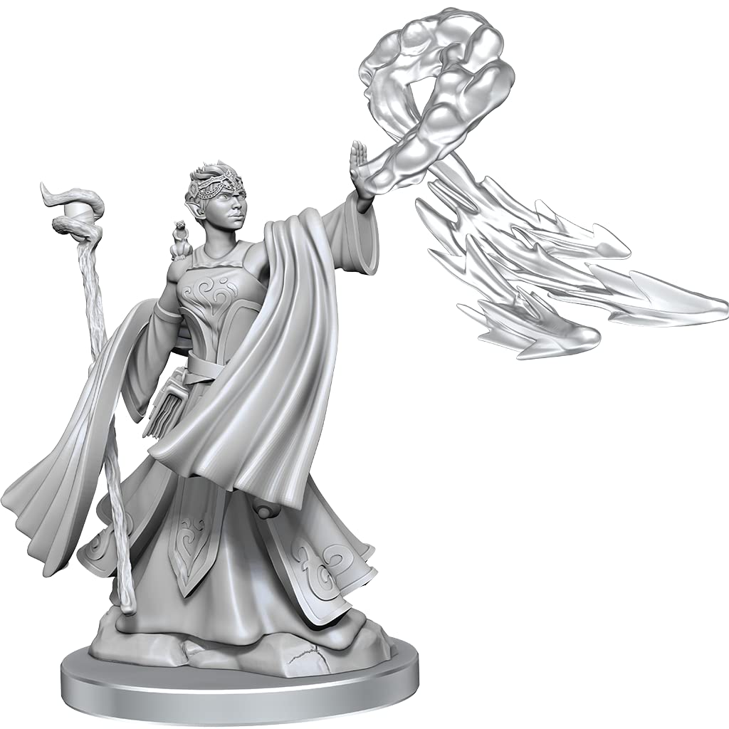 D&D Frameworks: Elf Wizard Female - Unpainted and Unassembled