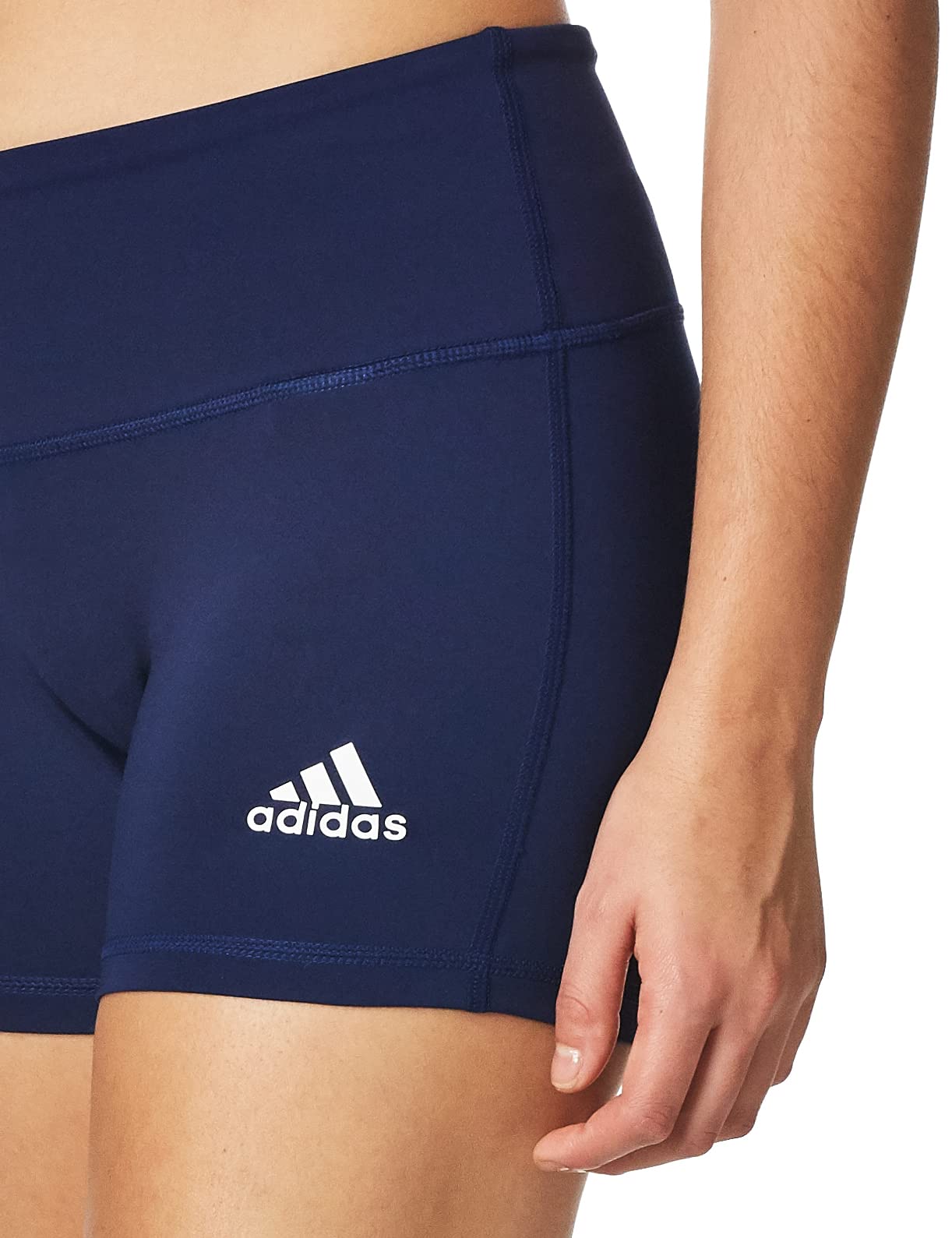 adidas Women's 4 Inch Shorts, Team Navy Blue/White, Small