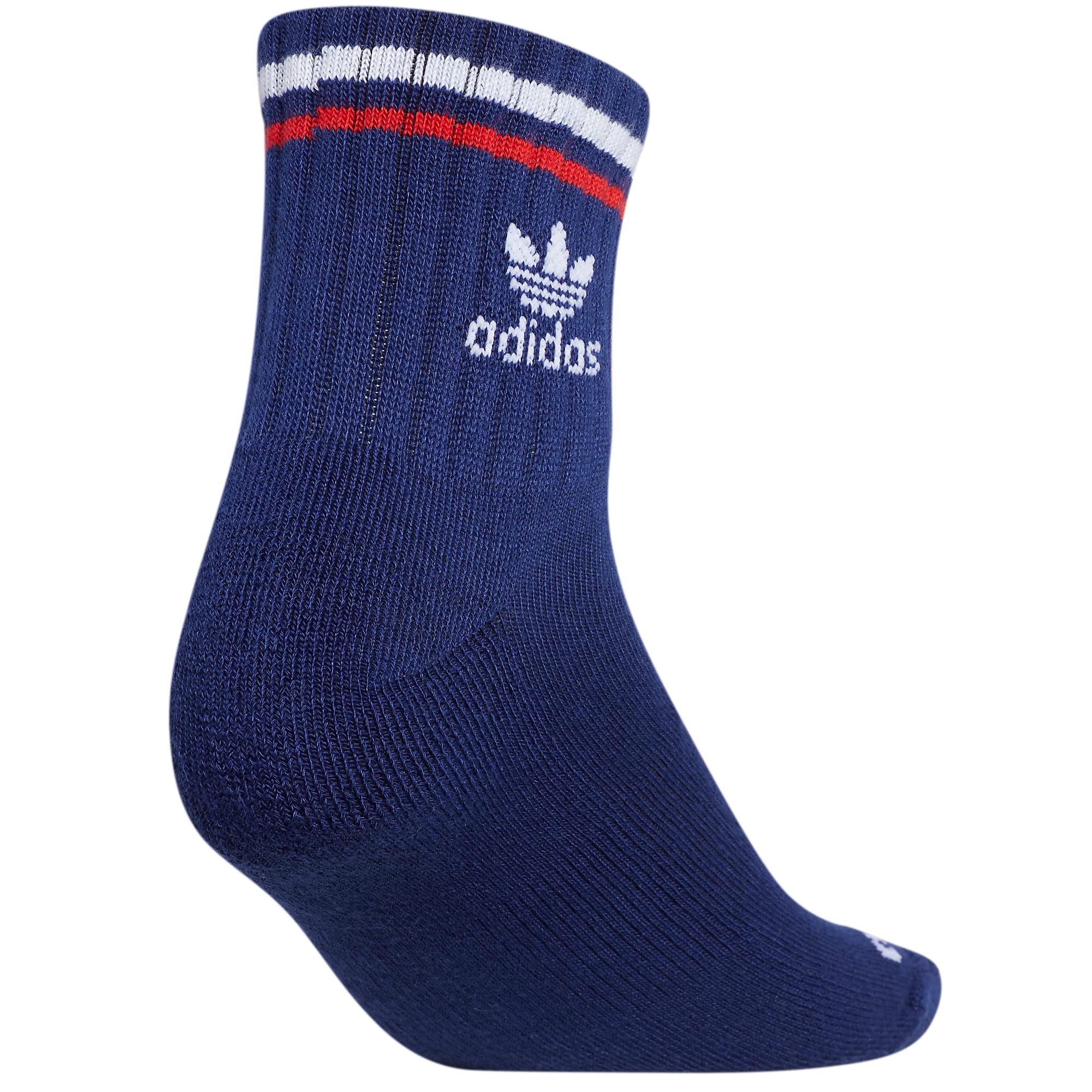 adidas Originals Women's Cosmic Cushioned Quarter Socks (3-Pair), Night Sky Blue/White/Heather Grey, Medium
