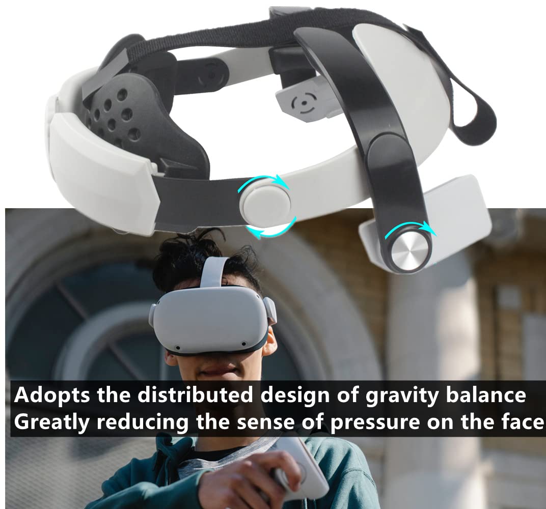 Adjustable Head Strap VR Strap Comfort Improve Supporting Balance Weight Headband Head Strap for Quest 2 VR