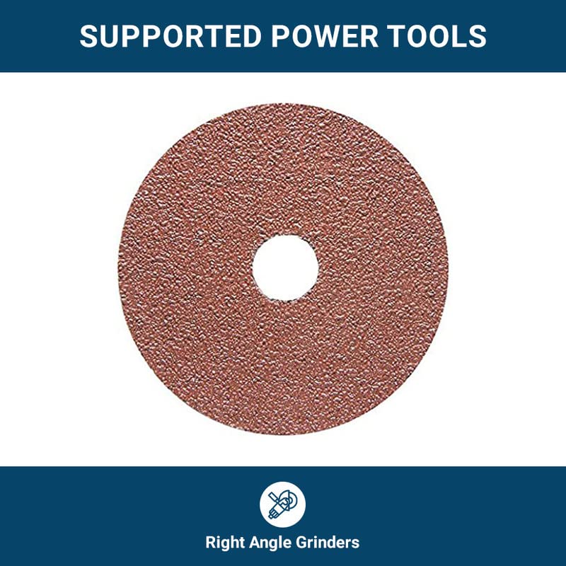 Benchmark Abrasives 4 1/2 Inch Sanding Discs Aluminum Oxide Resin Fiber Grinding Disc for Grinding, Stripping on Wood, Fiberglass, Metal, 7/8" Arbor Angle Grinder Sanding Disc, 25 Pack - 80 Grit