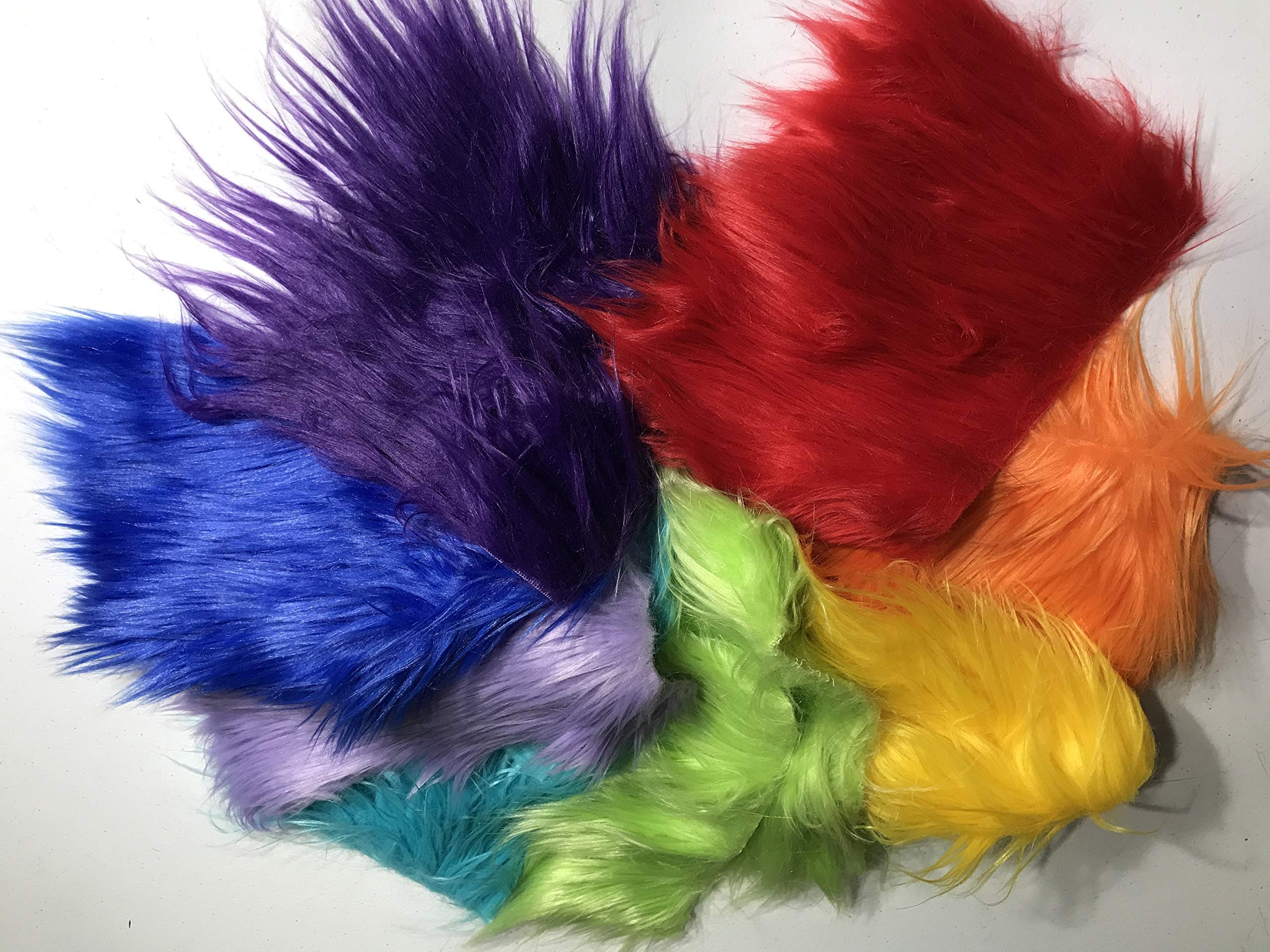Bianna Creations 6oz Mixed Random Colors Craft Faux Fur Scrap Bag, Remnant Pieces Scrappy Artificial Fake for DIY Crafting Project, Gnome Beard Material, Small Pieces