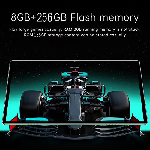 AUHX Kids Tablet, 2.4 5GWiFi Dual Band 100‑240V Green 8MP 20MP Dual Camera 10.1in Tablet for Android11 for Playing (US Plug)